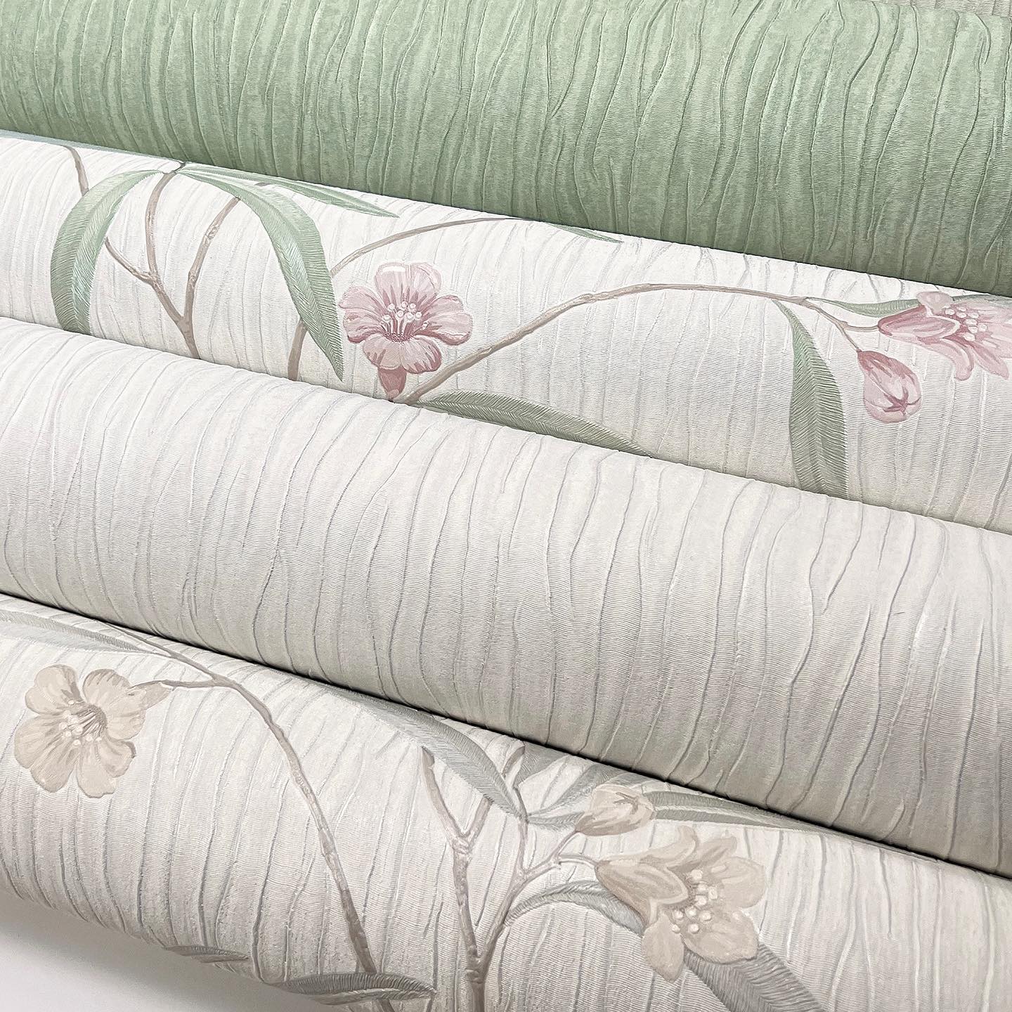 Tiffany Texture Sage Luxury Italian Vinyl Wallpaper 41335 | 41335