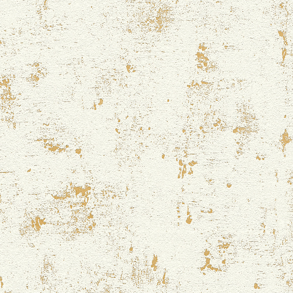 Stone Concrete Cream & Metallic Gold Industrial Wallpaper 2307-75 | 2307-75