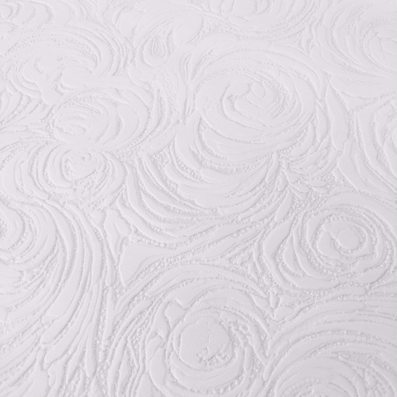 Rose Swirl White Paintable Wallpaper 2613-11 | 2613-11