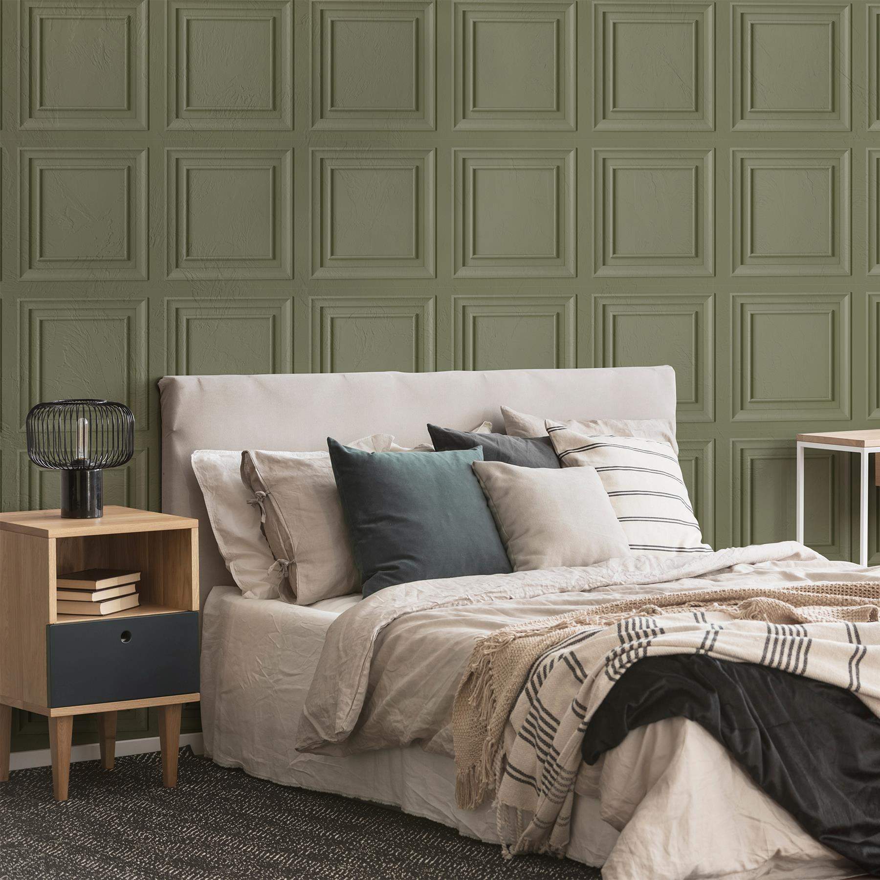 Fresco Wood Panel Sage Green Wallpaper 115077 | 115077