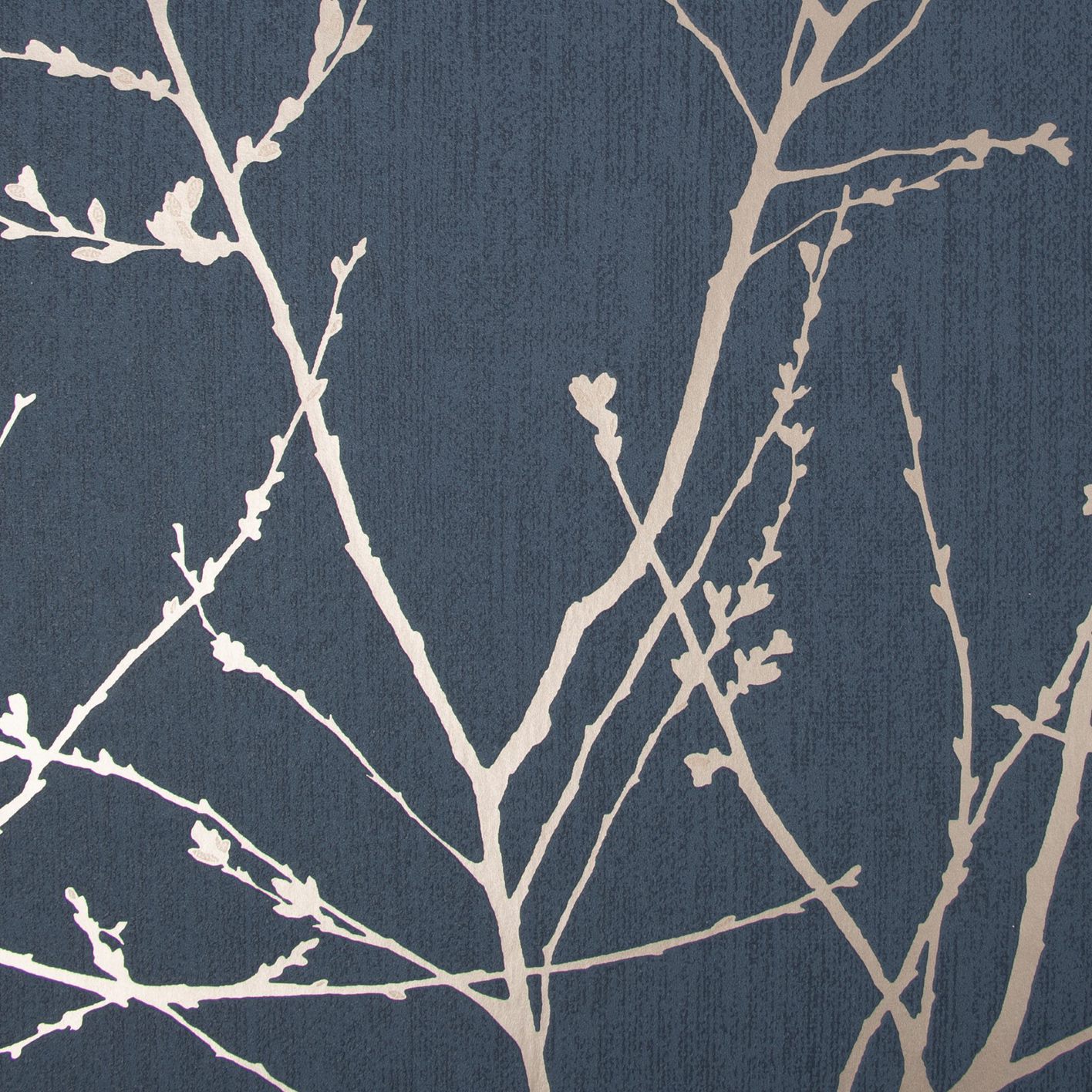 Innocence Twig Navy & Copper Calico Textured Wallpaper 108619 | 108619