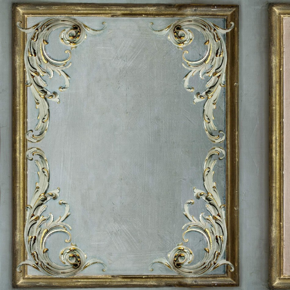 Rococo Panel Grey & Metallic Gold Paul Moneypenny Collection Wallpaper ...
