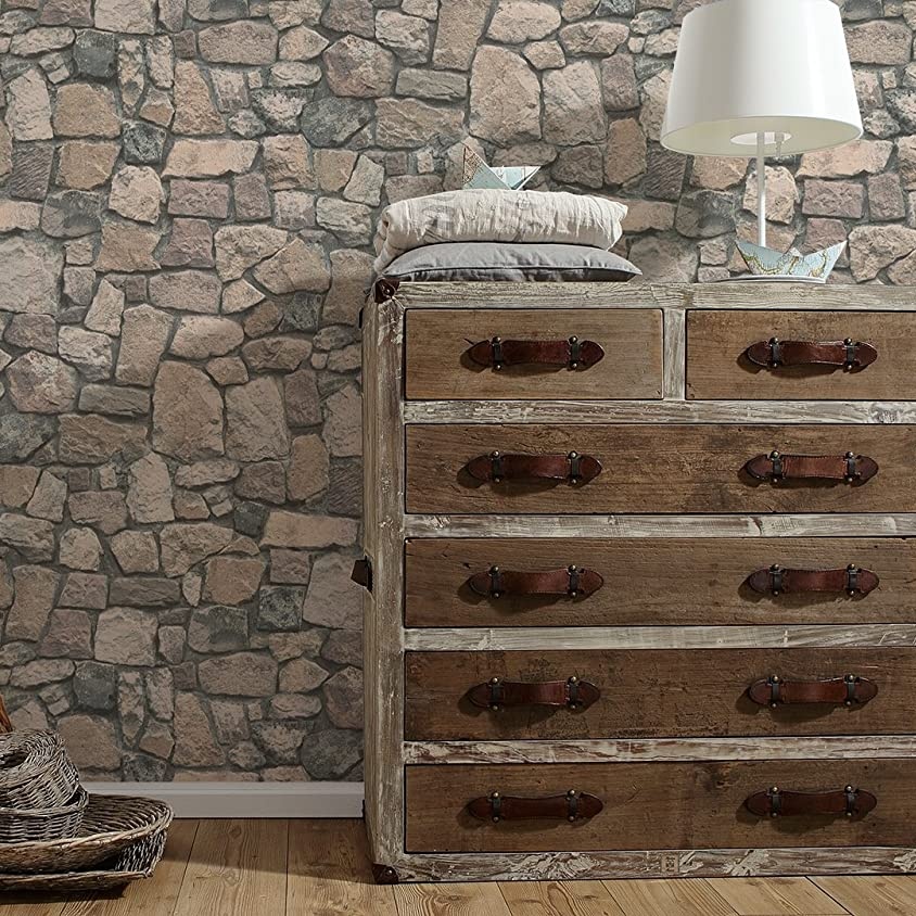 Deco World | Slate Stone Wallpaper | 8595-32